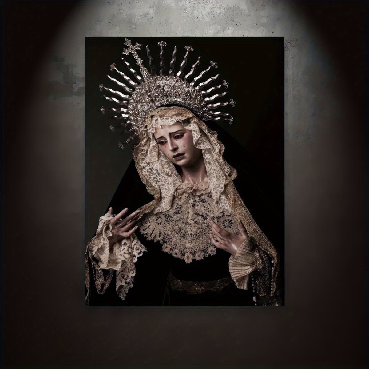 Weeping Mary Poster Creative Idea Poster Wall Art Wall Decor - Temu