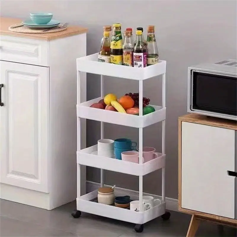 1pc ホイール付き 家庭用床多層収納ラック キッチンカート キッ ラック ベッドサイド収納ラック Temu Japan