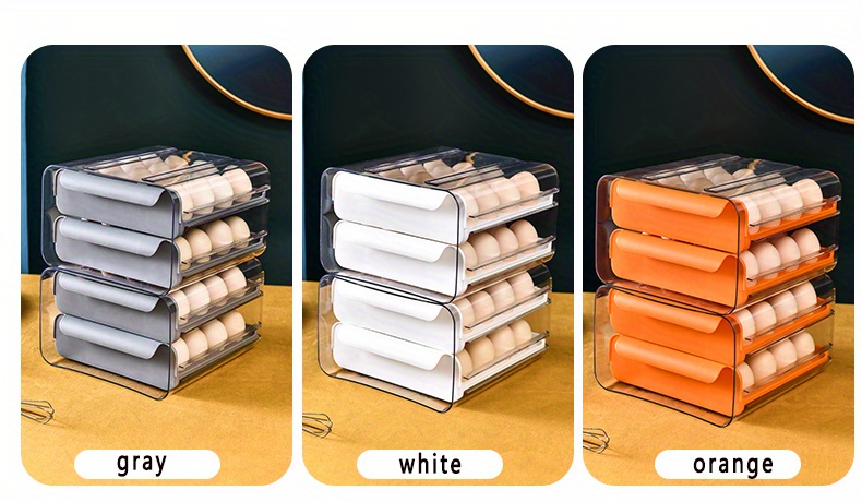 refrigerator egg container stackable egg fresh keeping box - Temu