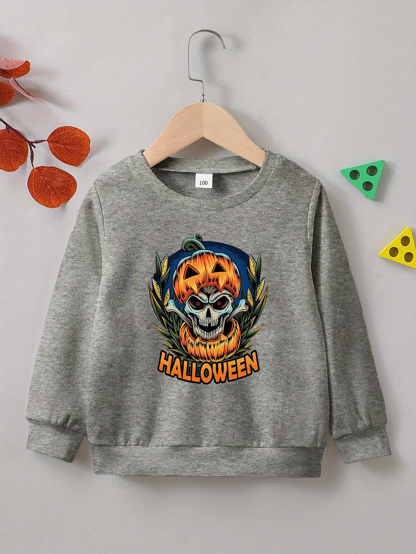 Halloween Skull Pumpkin Print Boys Casual Creative Pullover - Temu United Kingdom