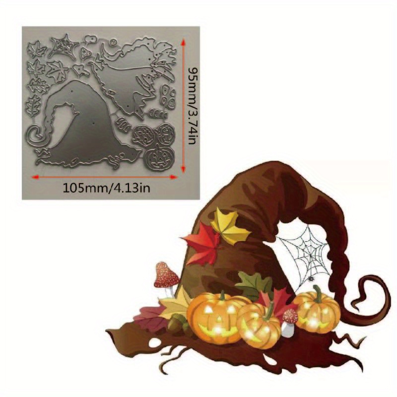 Halloween Witch Hats Boots Metal Cutting Dies Cut Die Mold - Temu
