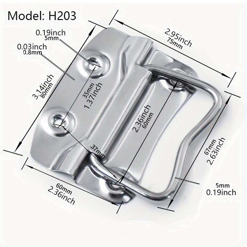 stainless steel handle wooden box tool box metal handle - Temu Canada