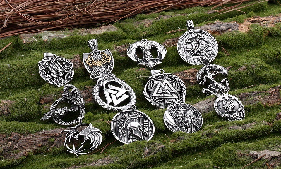 Stainless Steel Nordic Mythology Pendant Viking Guardian - Temu