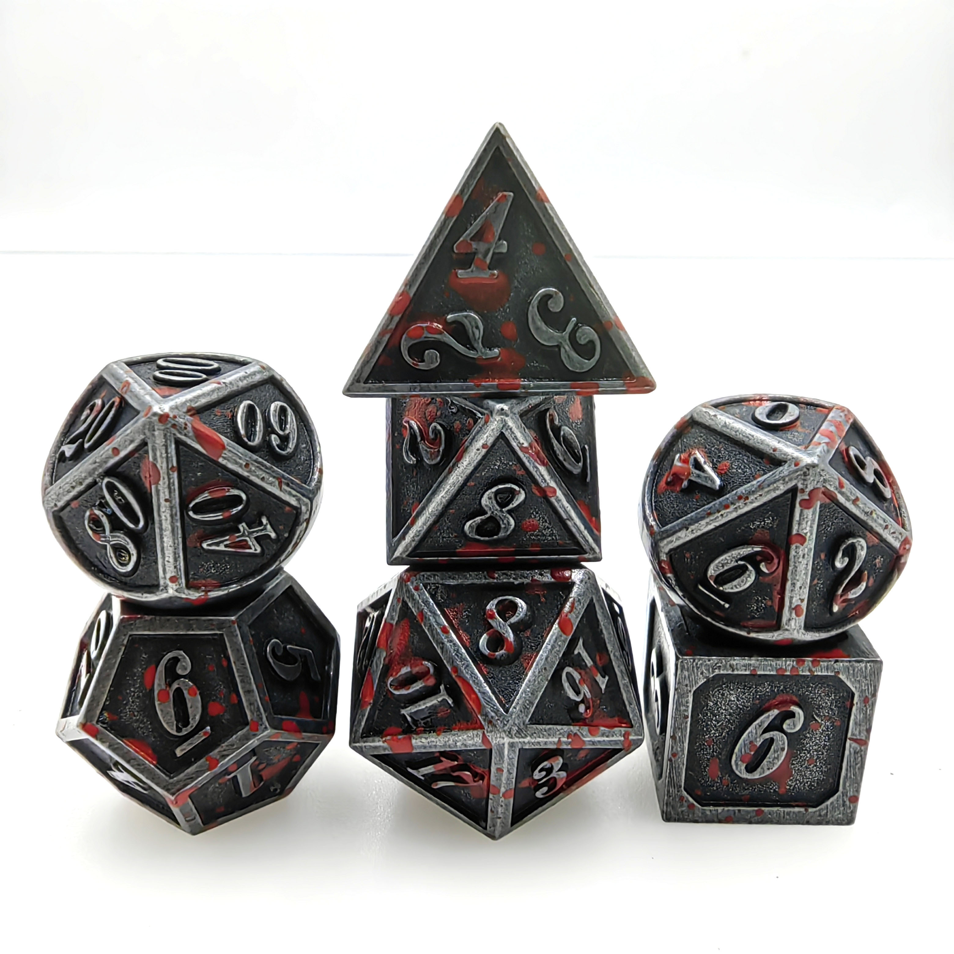 Blood Splatter Metal Dice Board Game Accessories Board Game - Temu