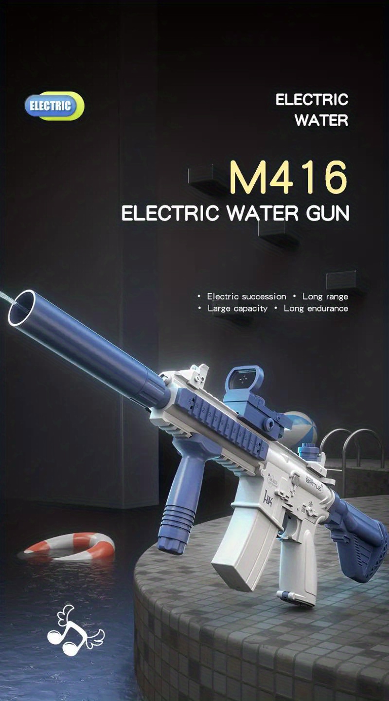 Water Soaker M416 Electric Water Gun Powerful External Water - Temu
