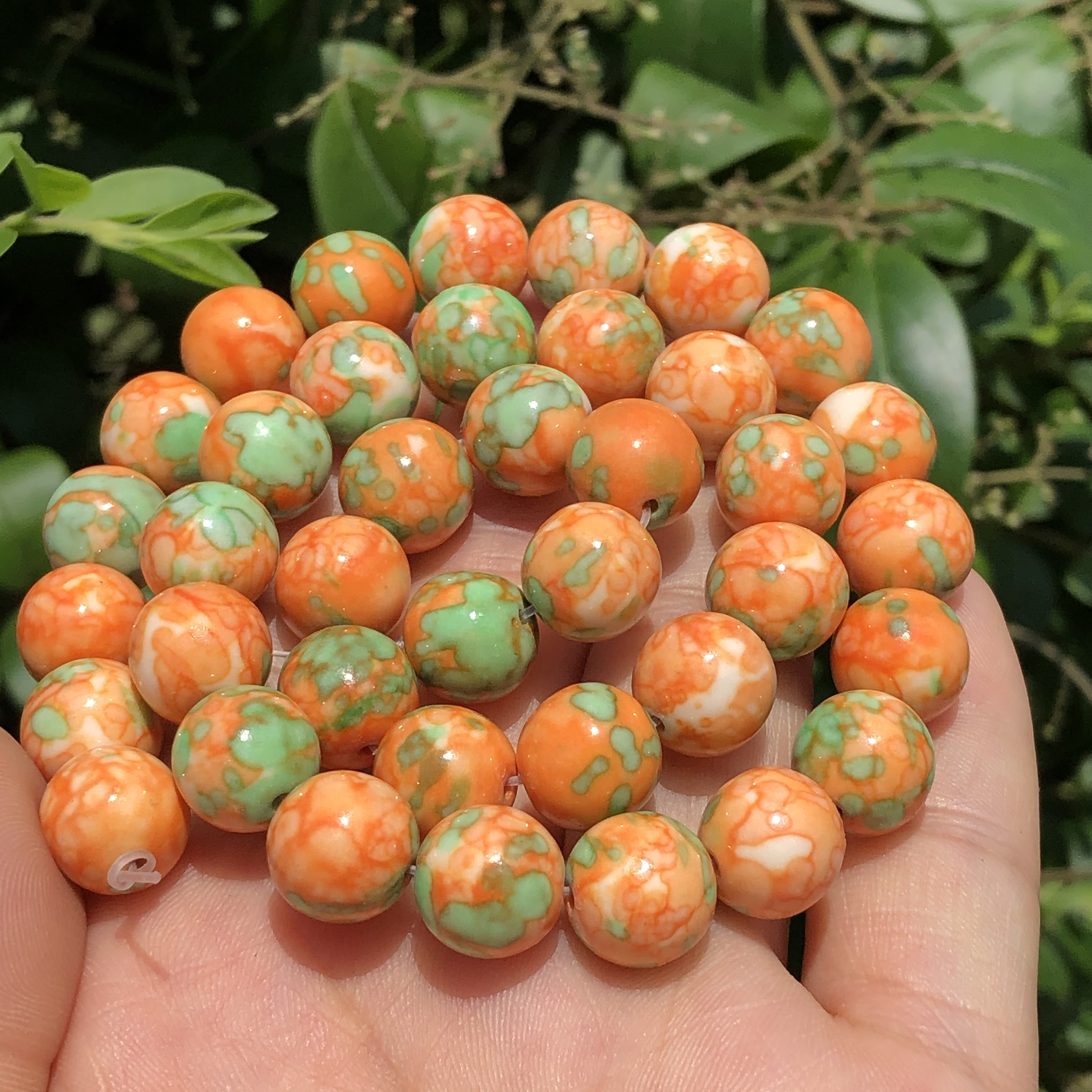 Rain Flower Gemstone Round Loose Beads Diy - Temu Netherlands