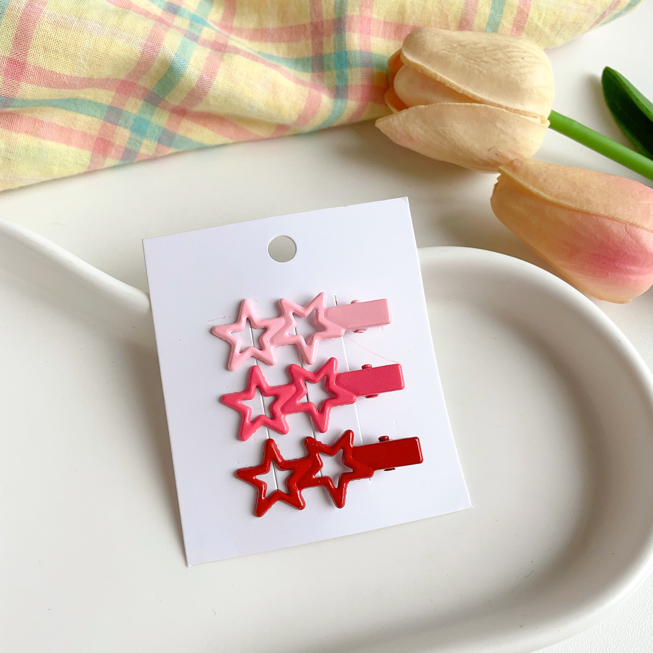 Star Clips Simple Gradient Color Hollow - Temu New Zealand