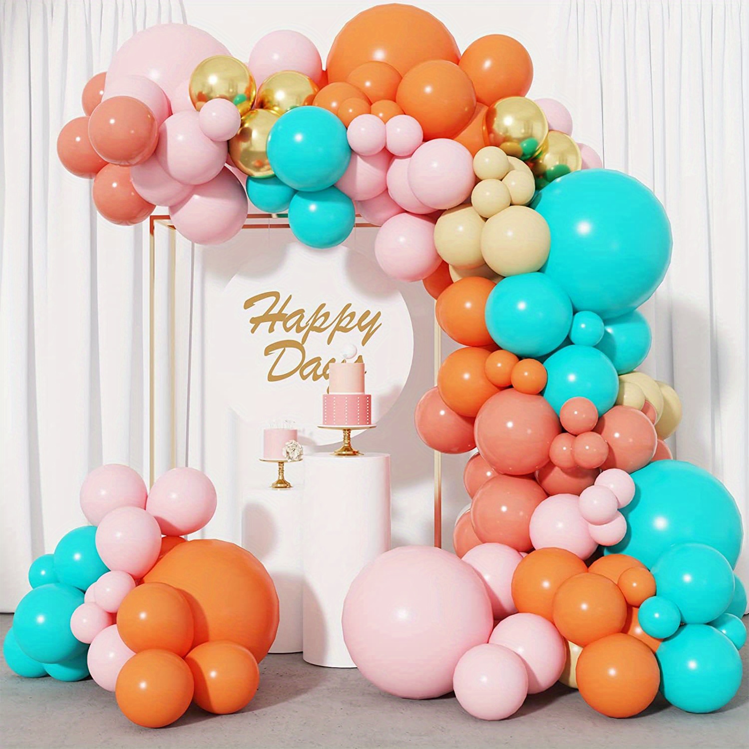 112pcs Multi Colored Balloon Arch Flower Ring Set Balloon - Temu Australia
