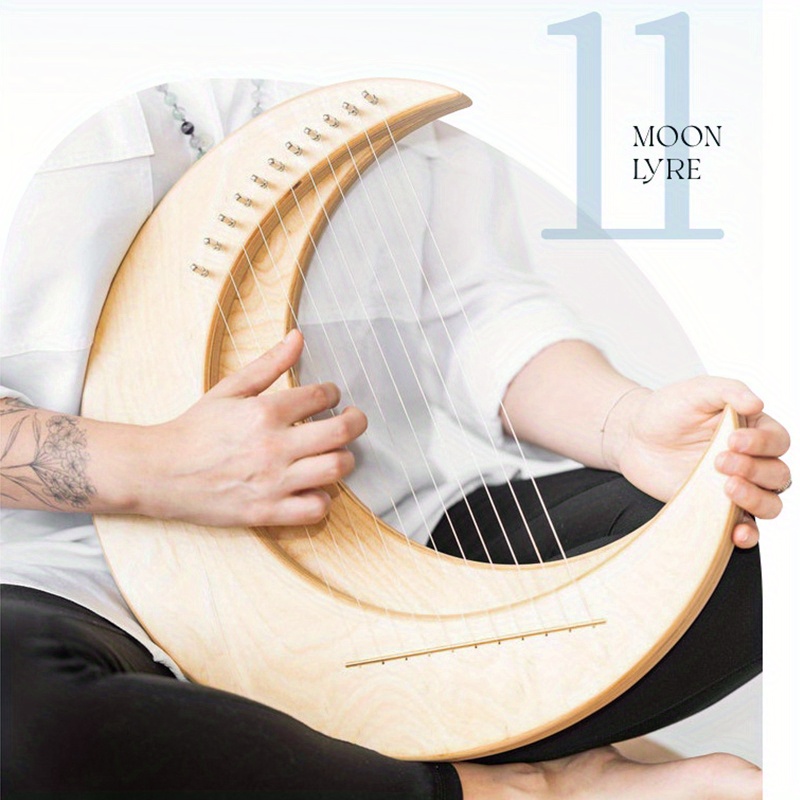 15 Strings Moon Lyre Harp 8/11 Strings Piano Harp Lyre Harp - Temu