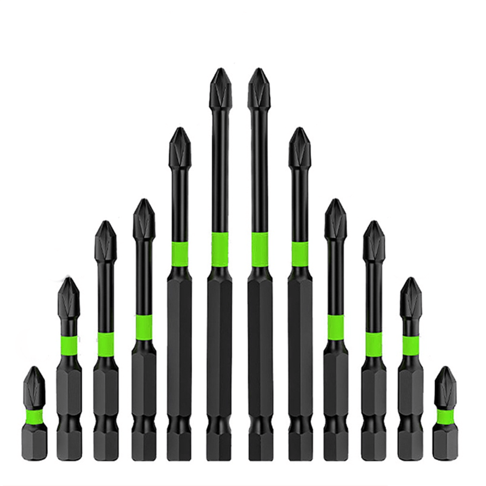 S2 Alloy Steel Impact Cross Screwdriver Bits Set, 1/4 Hexagonal Handle ...