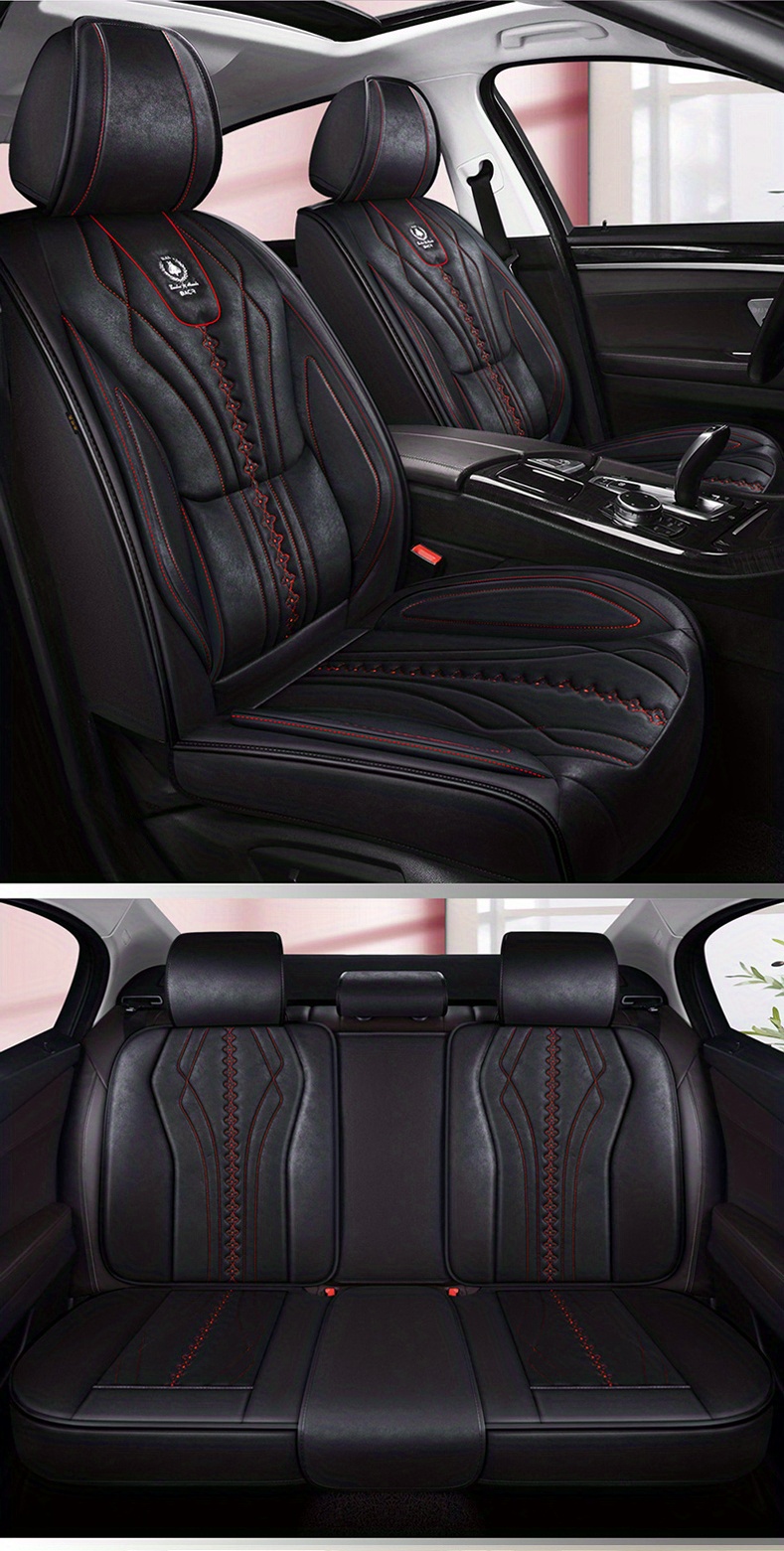 5 Seats Technology Cloth Car Seat Cover Full Surround Auto - Temu Australia