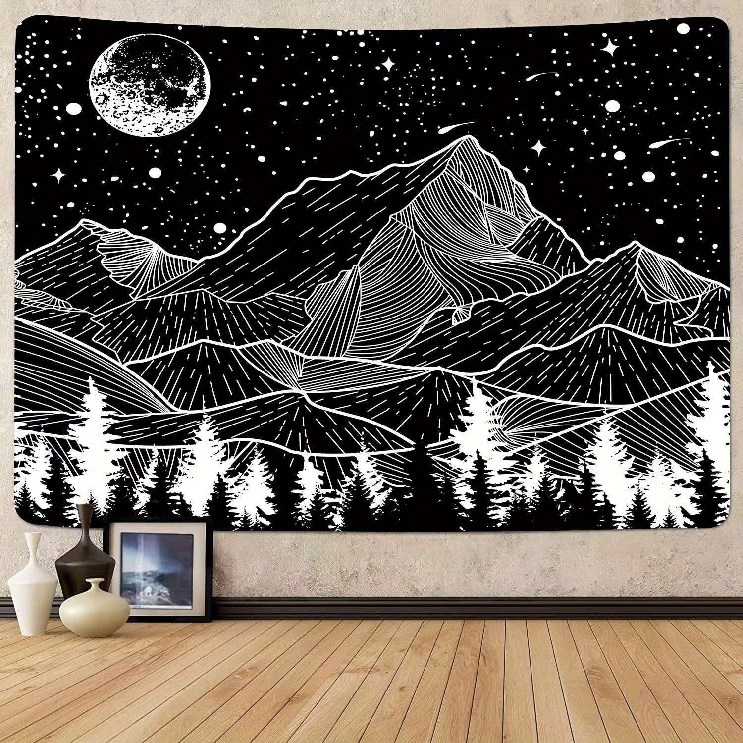 Mountain Tapestry Wall Hanging Forest Tree Aesthetic - Temu Denmark