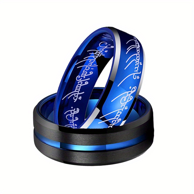 Stylish Black Rings Classic Men's Rings - Temu