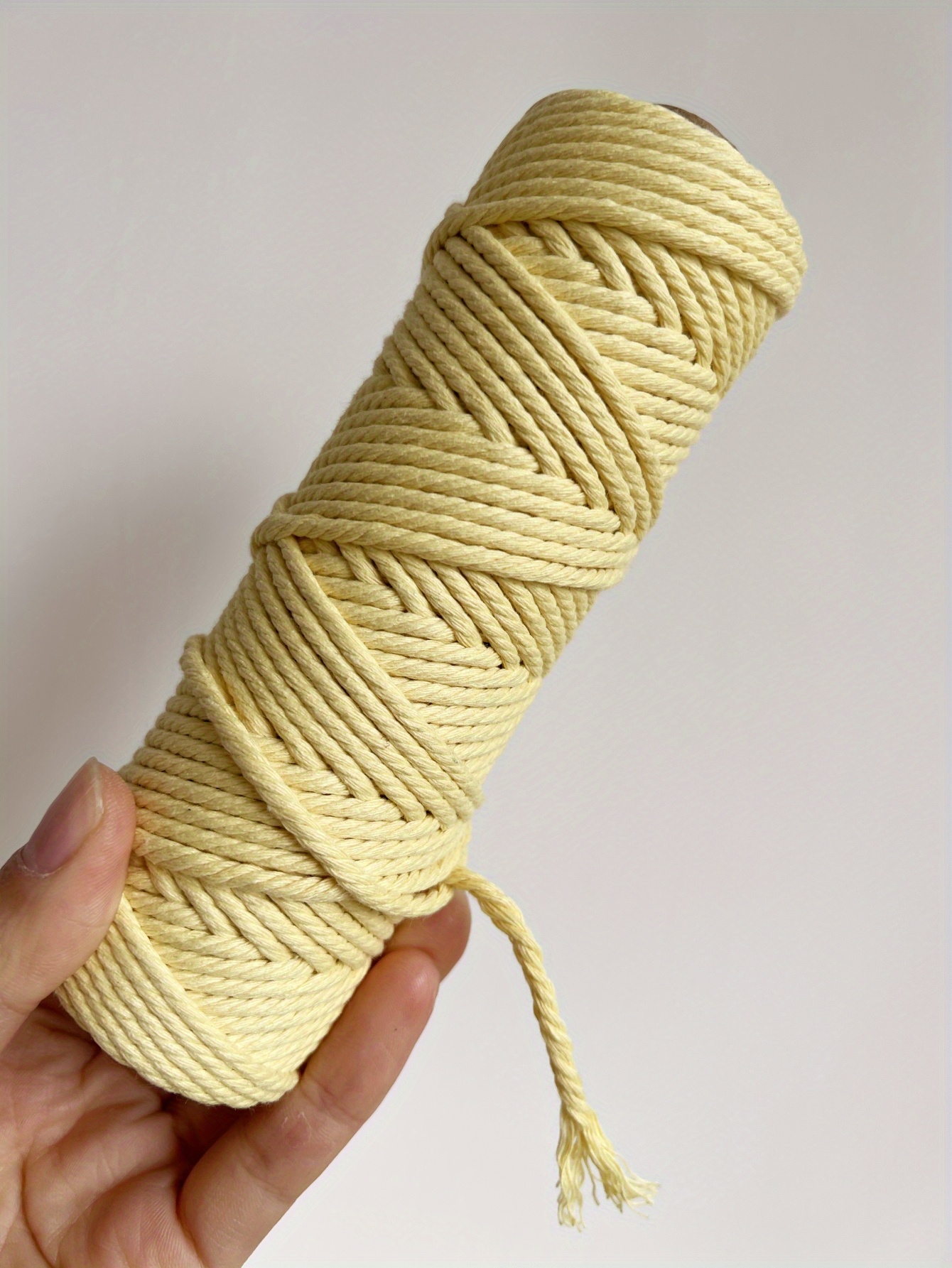 1roll 50m Length Diameter 3mm Handmade Woven Cotton Rope Tapestry Woven ...