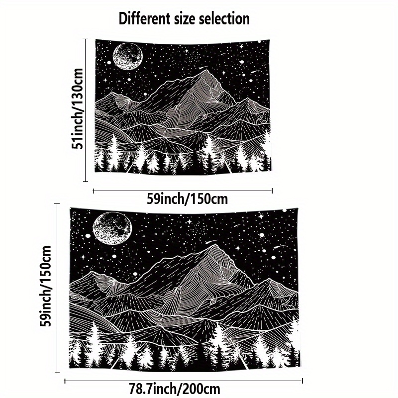 Mountain Tapestry Wall Hanging Forest Tree Aesthetic - Temu United Kingdom