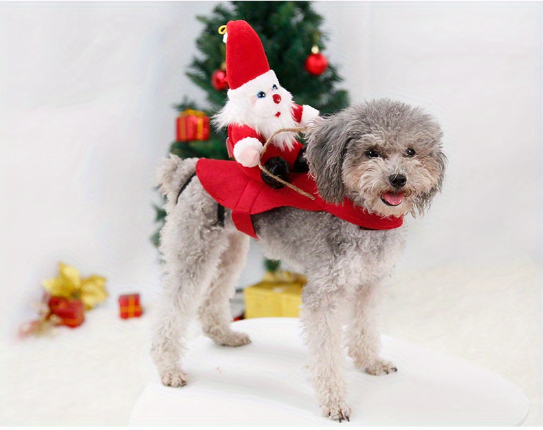 christmas pet into funny santa claus outfits for dogs and cats autumn ...