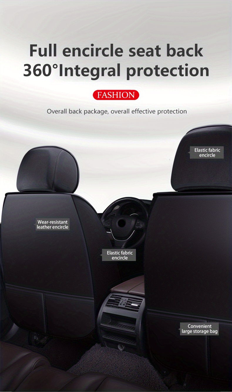 5 Seats Car Seat Cover Breathable Full Surround Auto Front - Temu ...