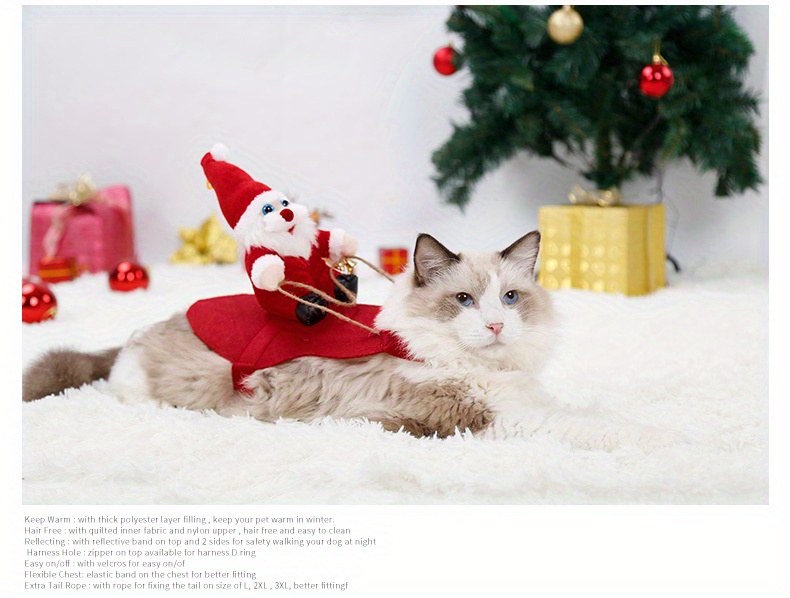 christmas pet into funny santa claus outfits for dogs and cats autumn ...