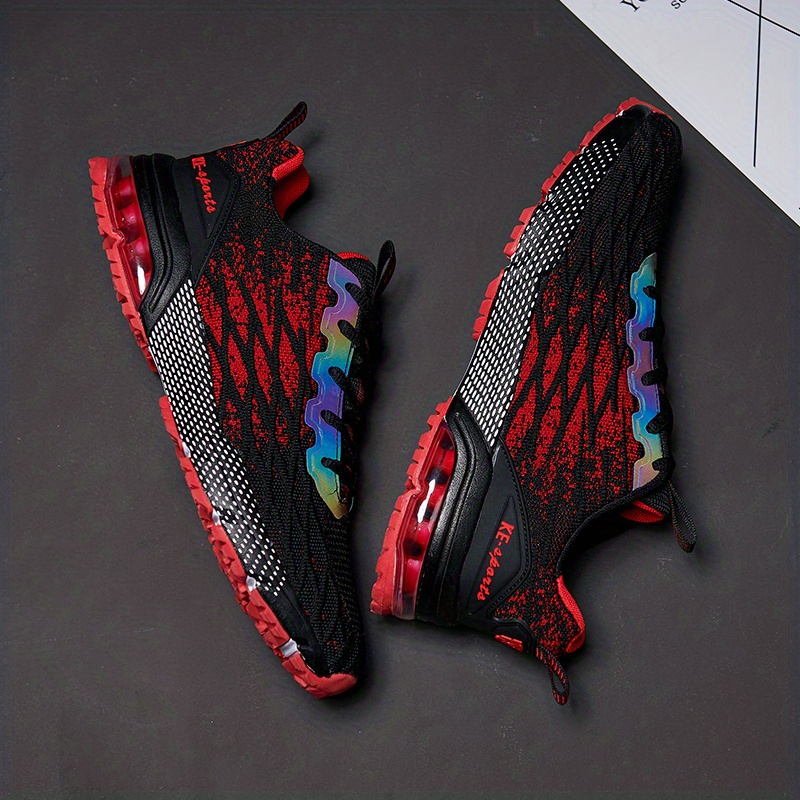 Mens Running Shoes Lace Up Sneakers Athletic Shoes Shock Absorbing