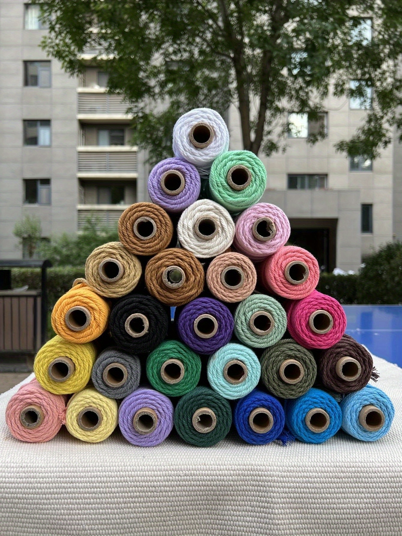 1roll 50m Length Diameter 3mm Handmade Woven Cotton Rope Tapestry Woven ...