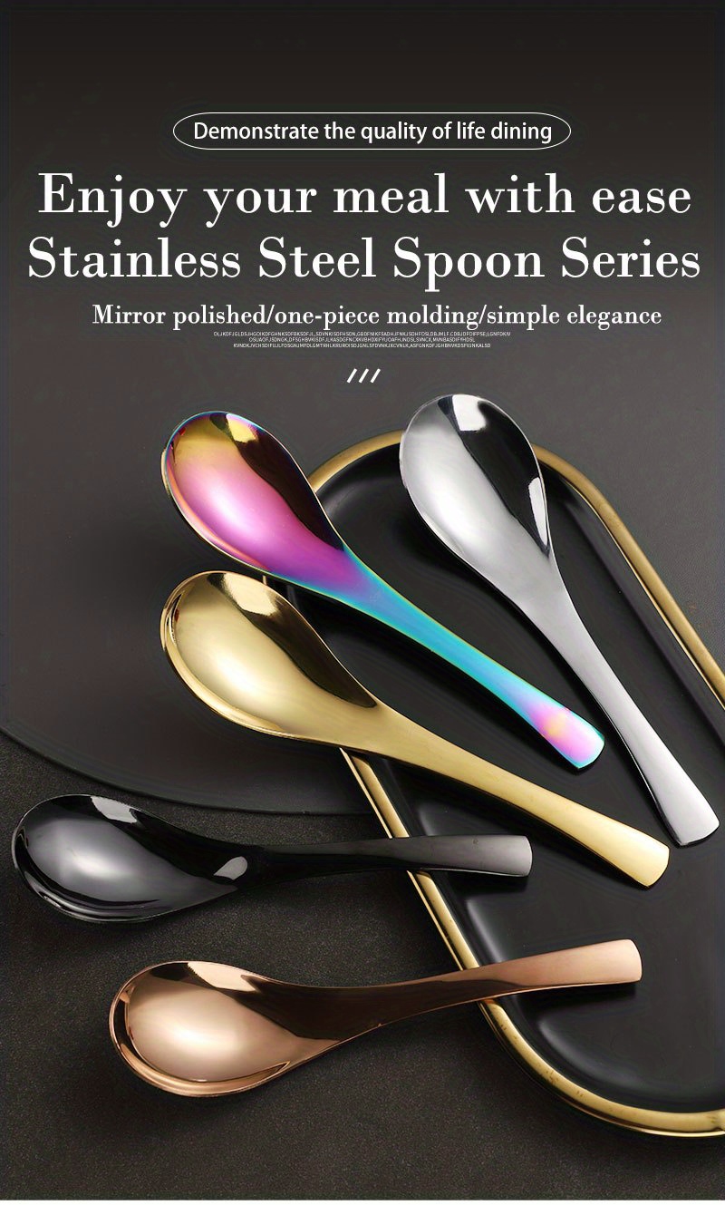 410 Stainless Steel Spoon Mirror Polished High end Luxury - Temu New ...