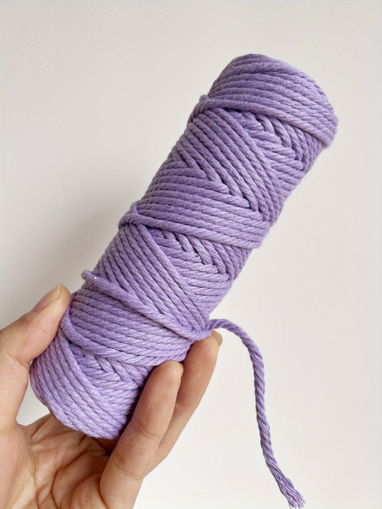 1roll 50m Length Diameter 3mm Handmade Woven Cotton Rope Tapestry Woven ...