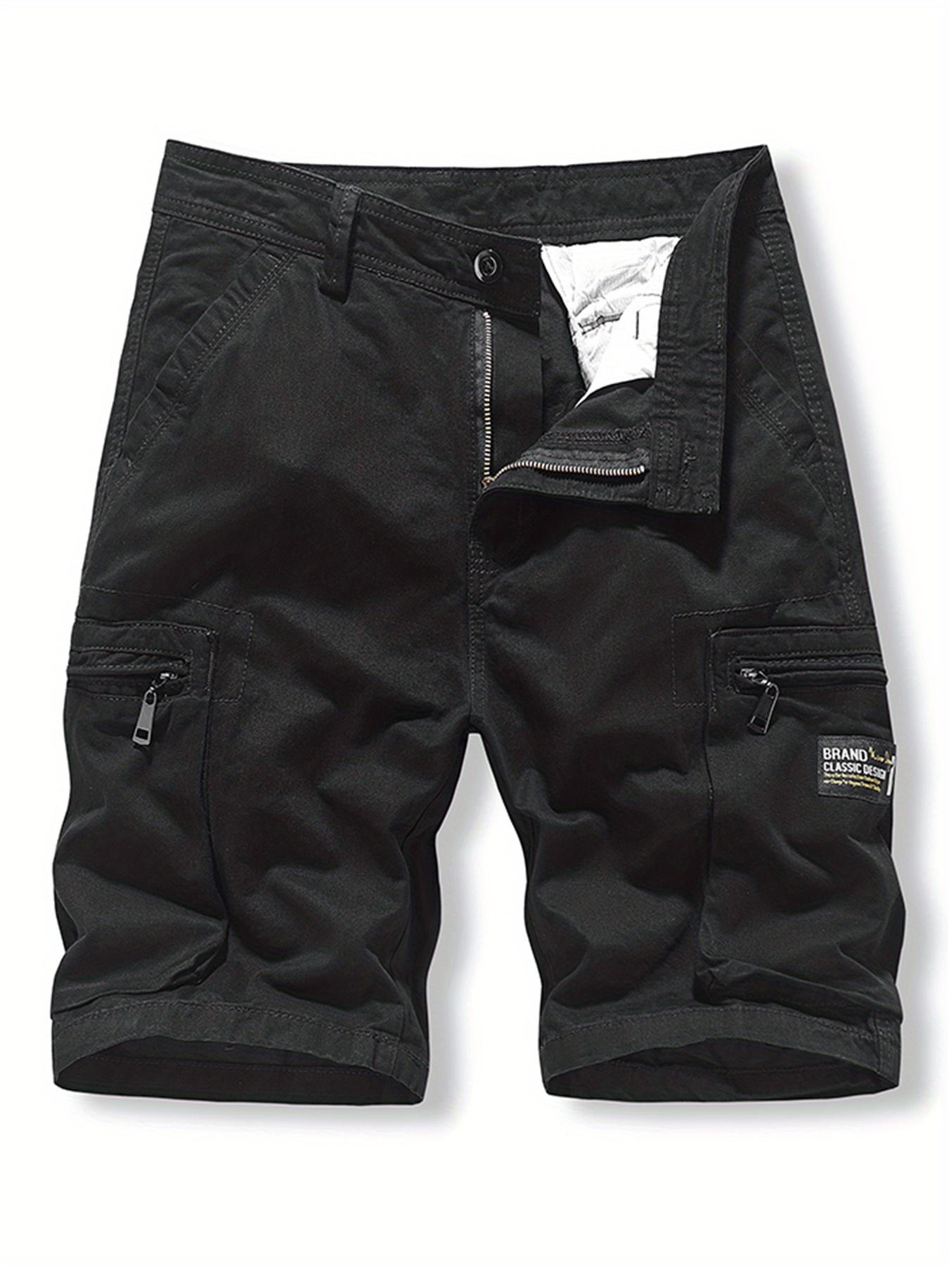 men's plain flap pocket cotton cargo shorts spring summer - Temu Australia