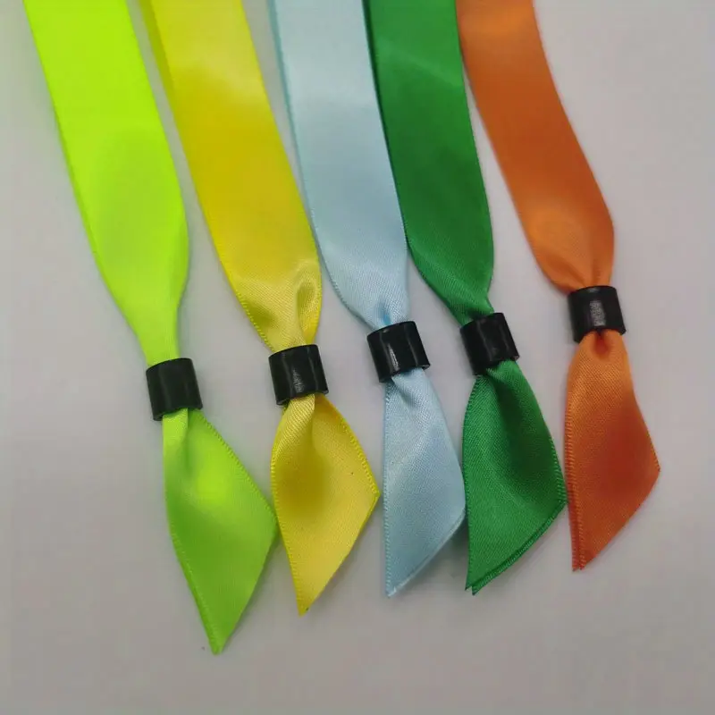 20pcs 솔리드 컬러 일회용 팔찌 리본 콘서트 전시회 이벤트 입장 신호 인식 브레이슬릿 Temu Republic Of Korea