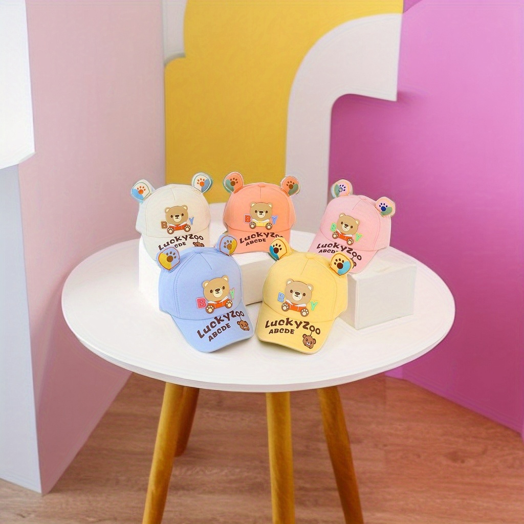 Children's Sunshade Breathable Casual Baseball Cap Cute Bear - Temu New ...
