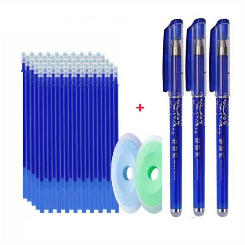 Blue Erasable Pen Students 0.5 Refills Frosted Magic Easy - Temu Australia