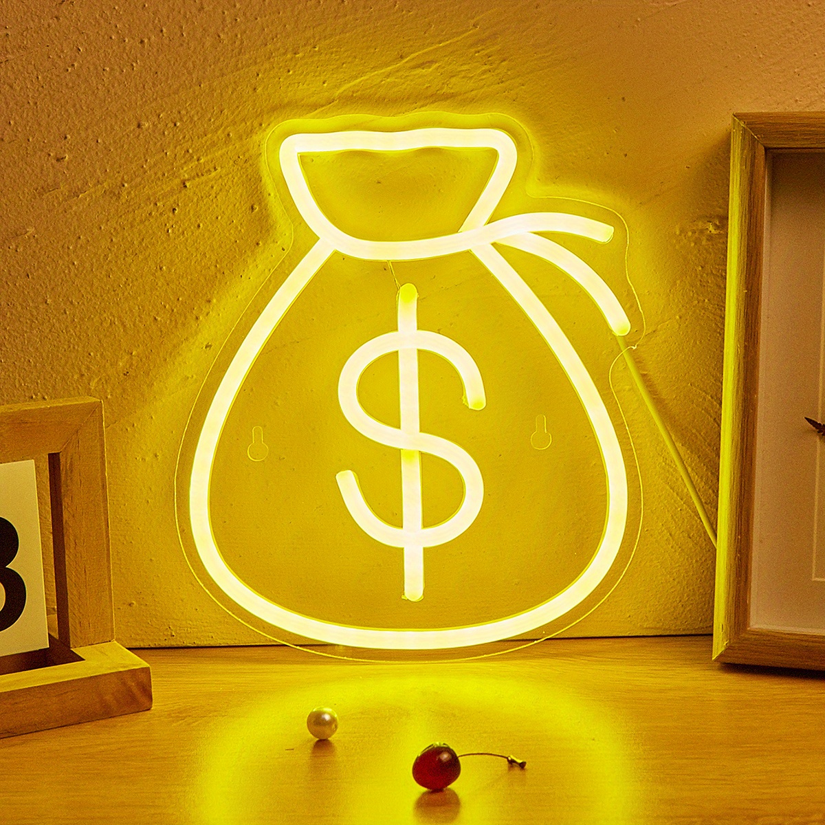 Usd Dollar Led Neon Sign Wall Table Decor Light Signs Usb - Temu