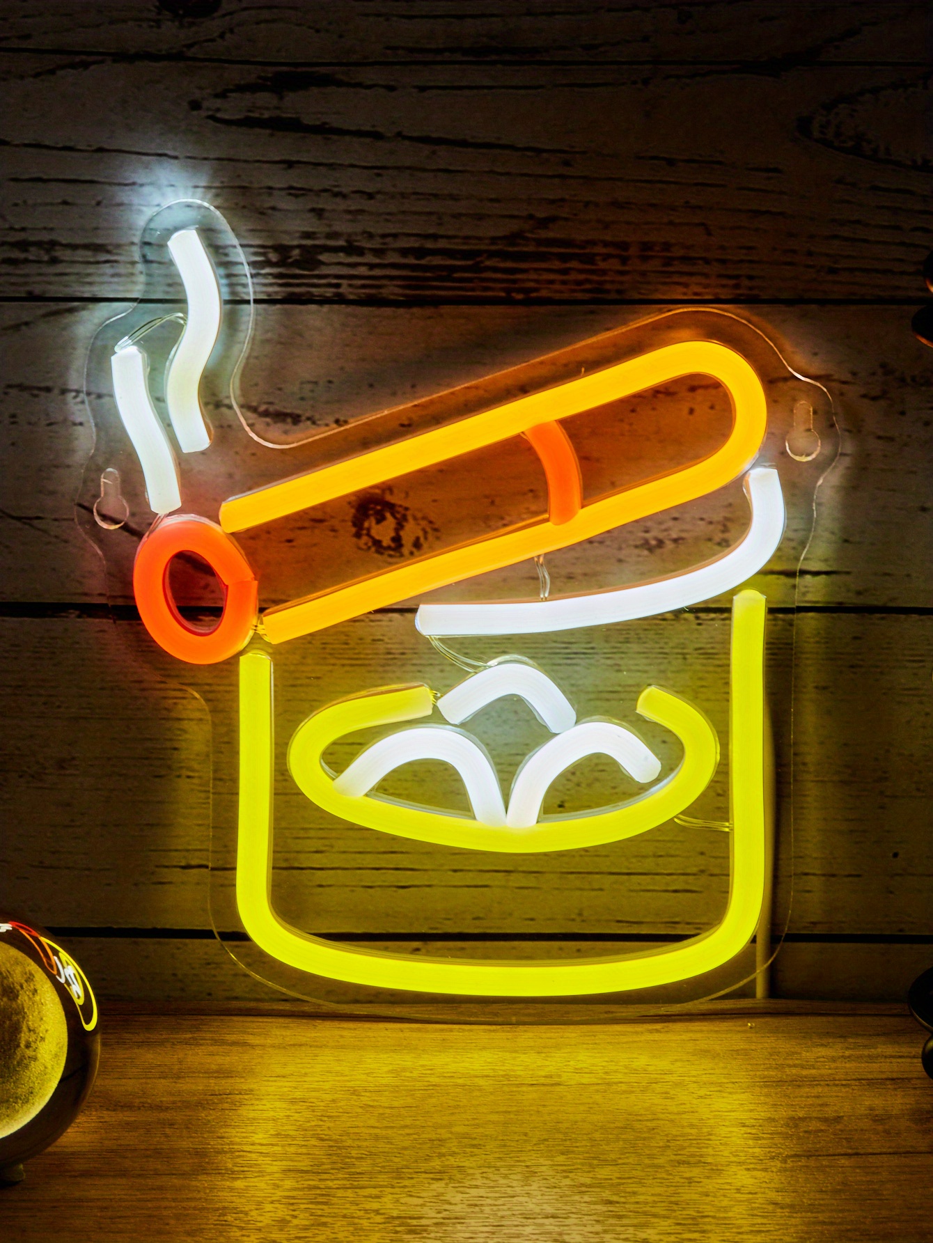 Backboard Led Neon Light Cigarette Wine Glass Novelty Indoor Temu