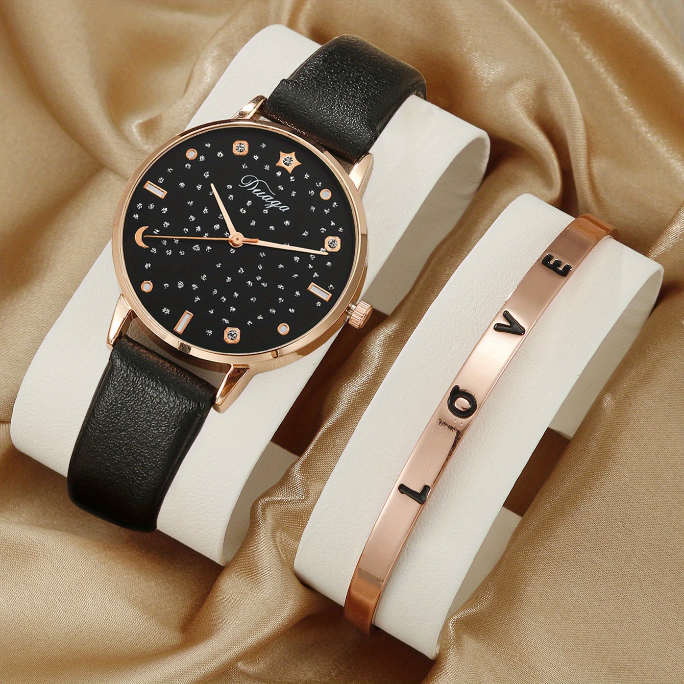 Women's Watch Moon Star Quartz Watch Sparkling Rhinestone - Temu New ...