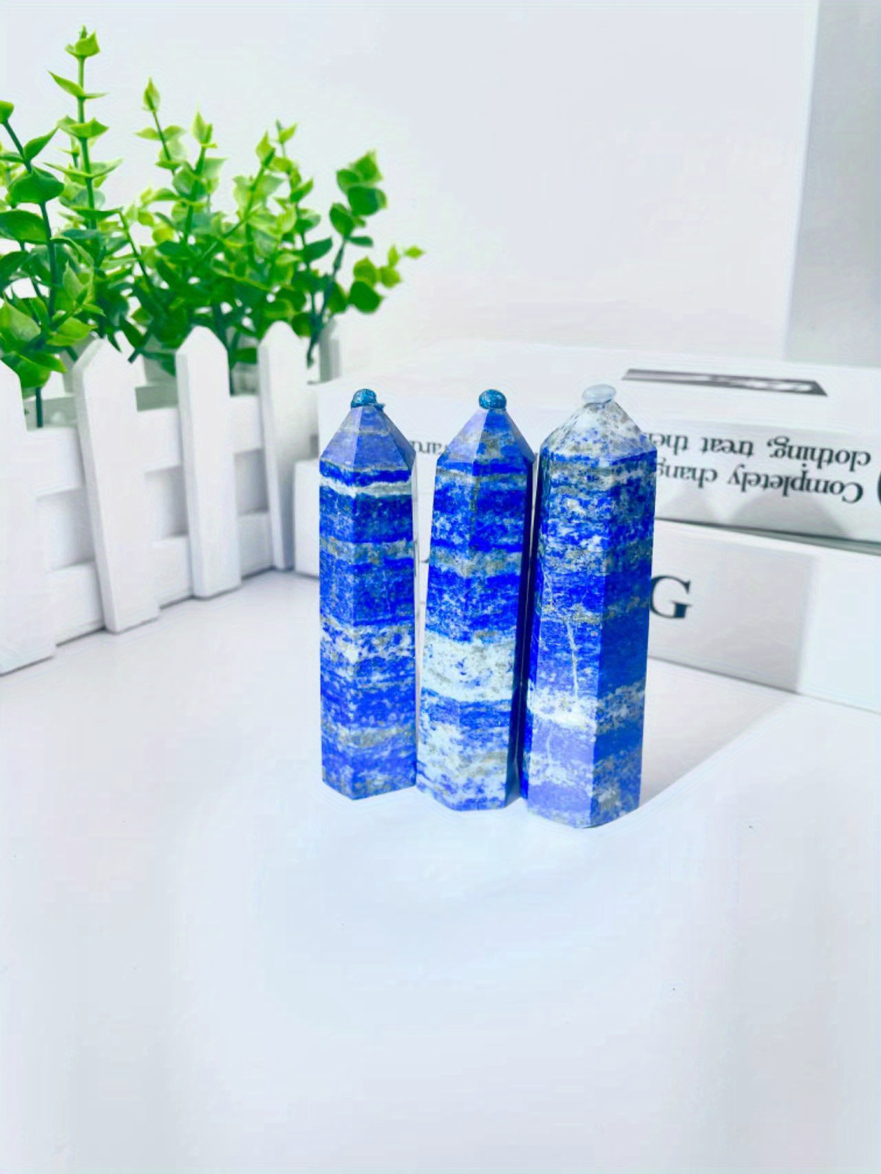 1pc Natural Hexagonal Column Mineral Tower Ornaments Diy Gifts Home ...