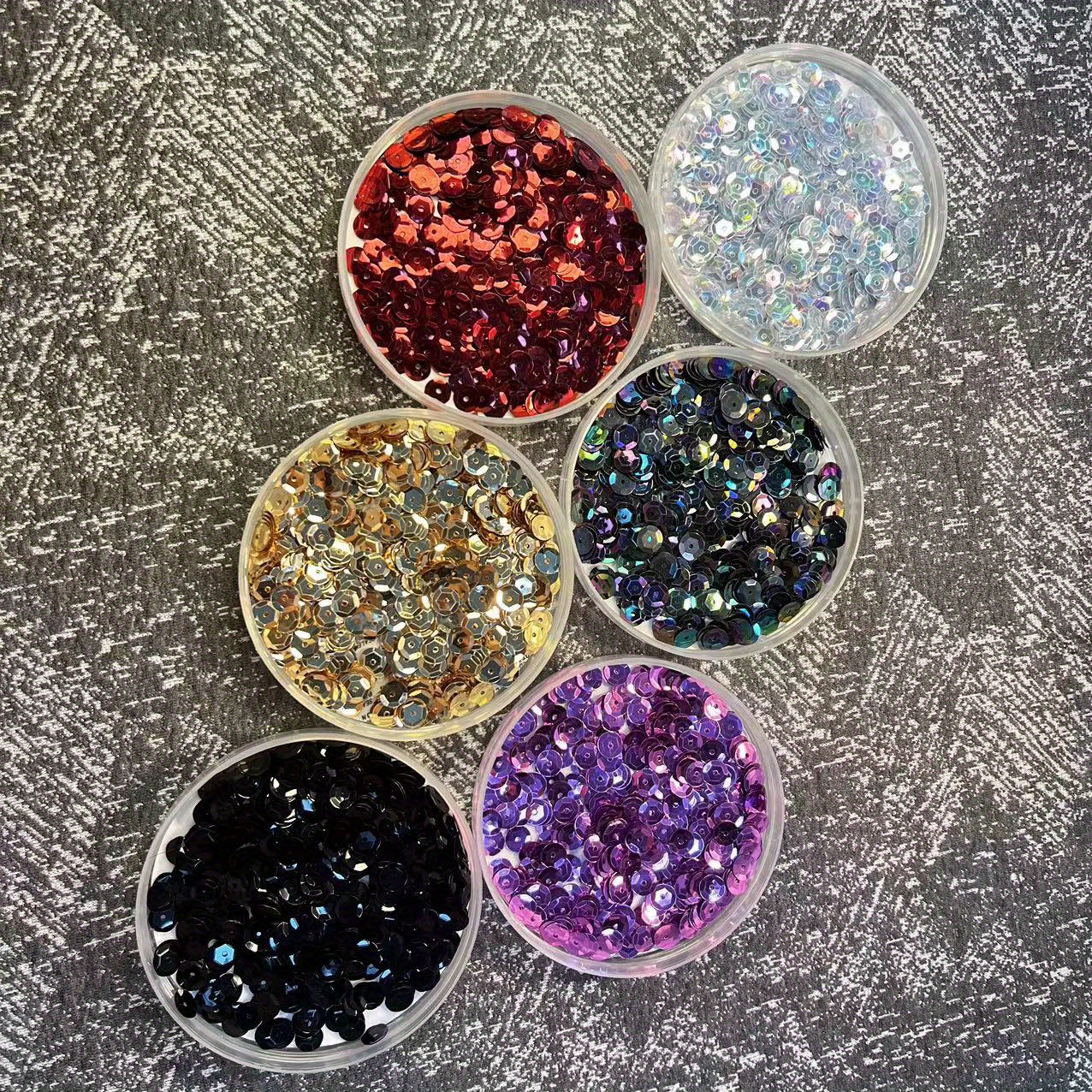 Colorful Ab Color Round Sequins Glossy Pvc Sequin - Temu Australia