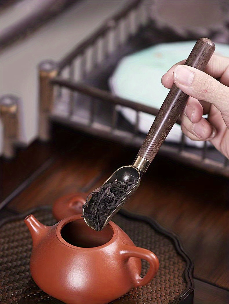 Natural Wood Chinese Style Ebony Tea Shovel Tea Spoon Tea - Temu
