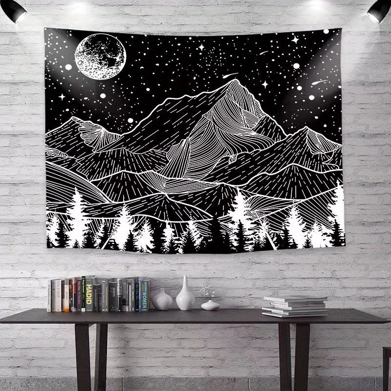 Mountain Tapestry Wall Hanging Forest Tree Aesthetic - Temu Denmark