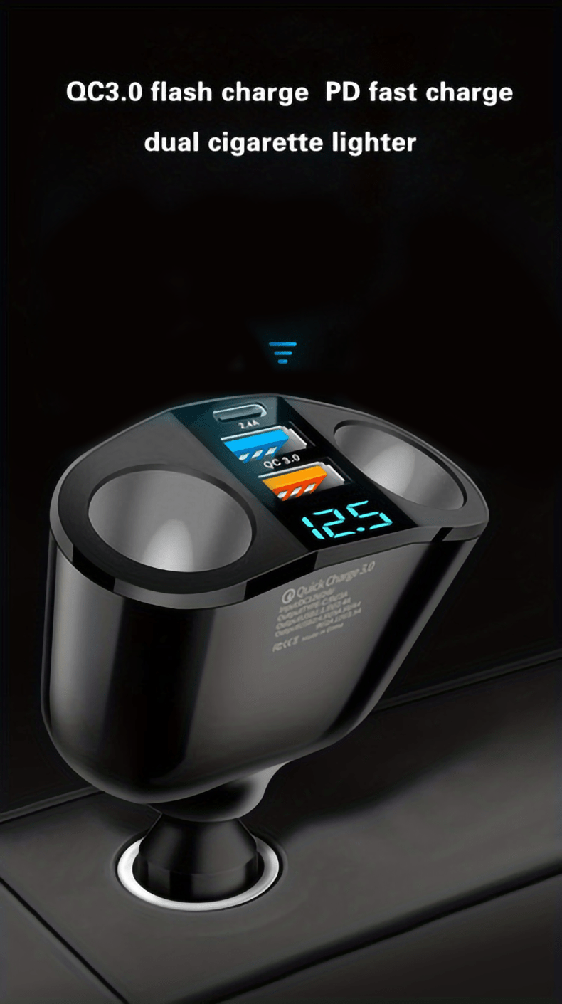 Dual port Cigarette Lighter Adapter Multiple - Temu