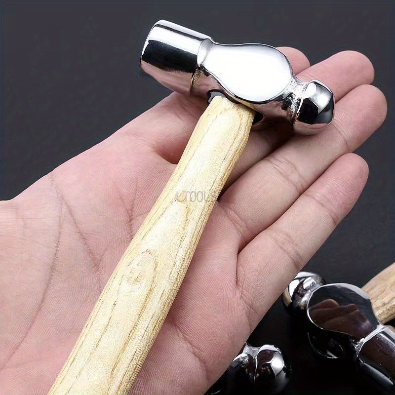 1pc 木製 ミニ丸頭ハンマー 木工家庭用設置 025p クルミハンマー 高炭素鋼ハードウェアハンドツール Temu Japan