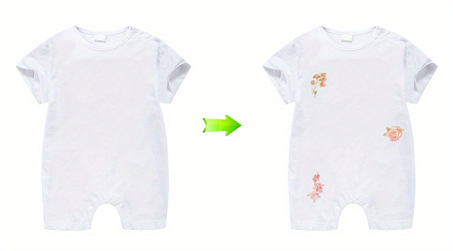 1pc ピンクの花熱伝達ステッカー衣類衣服バックパックカーテン洗える Diy 熱パッチアイロン転写 Temu Japan