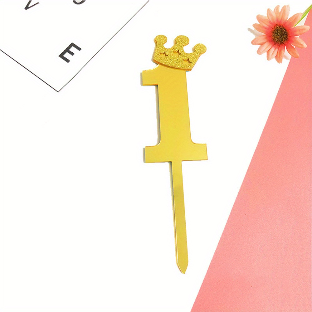 Gorgeous Crown Acrylic Digital Cake Topper Perfect Birthday - Temu ...