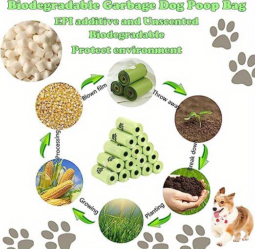 犬のうんち袋使い捨て生分解性ゴミ袋漏れ防止犬の廃棄物袋ペット用品 Temu Japan