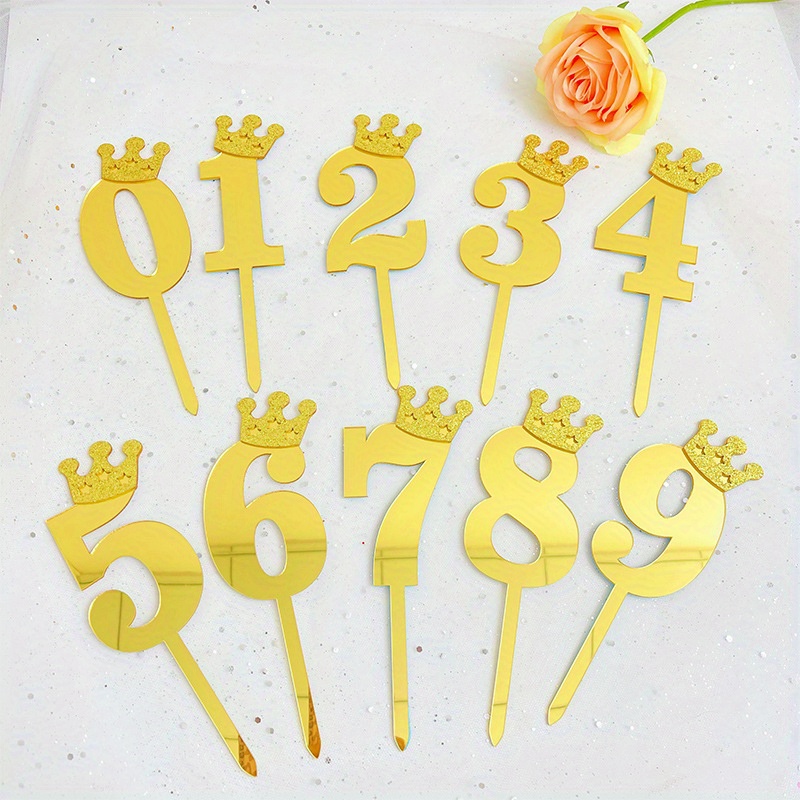 Gorgeous Crown Acrylic Digital Cake Topper Perfect Birthday - Temu ...