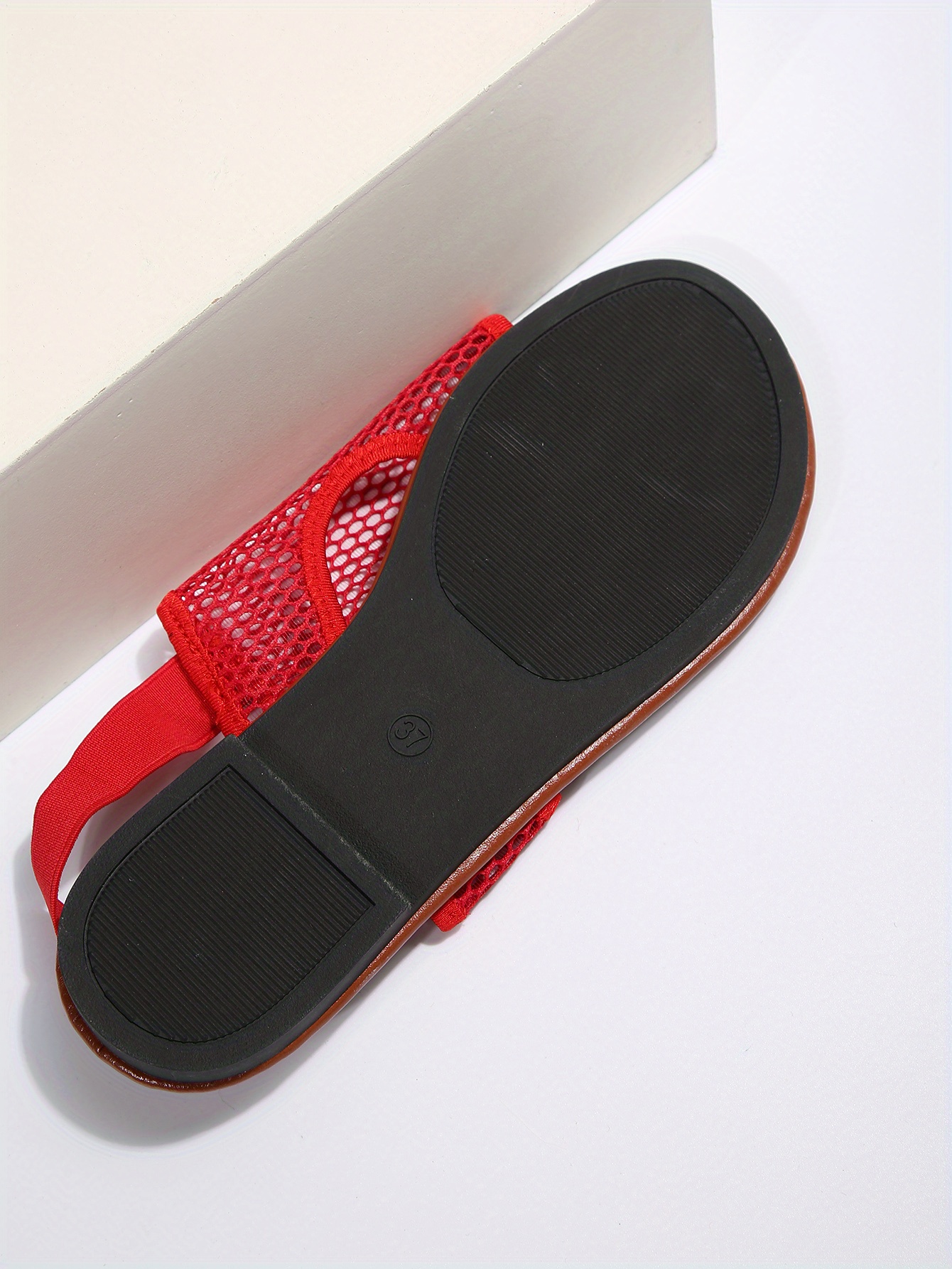 Women's Mesh Flat Sandals Open Toe Hollow Elastic Strap - Temu United Kingdom