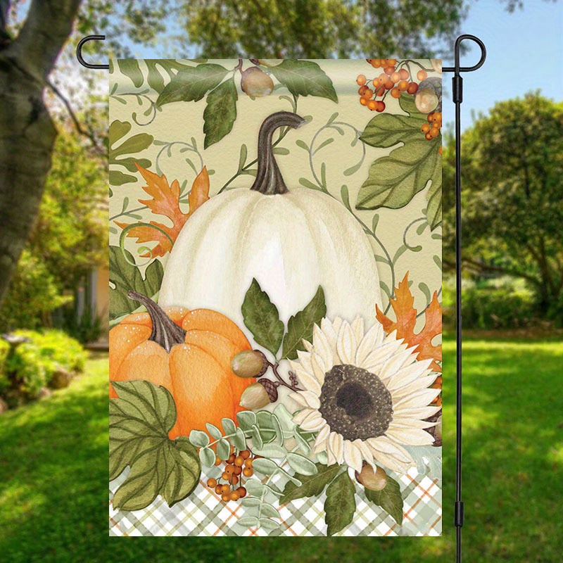 Fall Harvest Garden Flag Farmhouse Farm Flower Pumpkin - Temu United ...