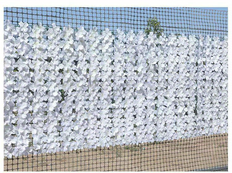 1pc Artificial Hedge Fence Screening With Flowers Artificial Ivy Screen ...