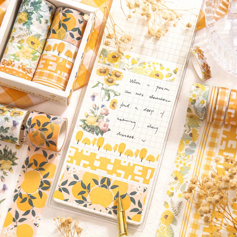 Cute Basic Color Washi Tape Box packed Scrapbook Diy Masking - Temu United Kingdom