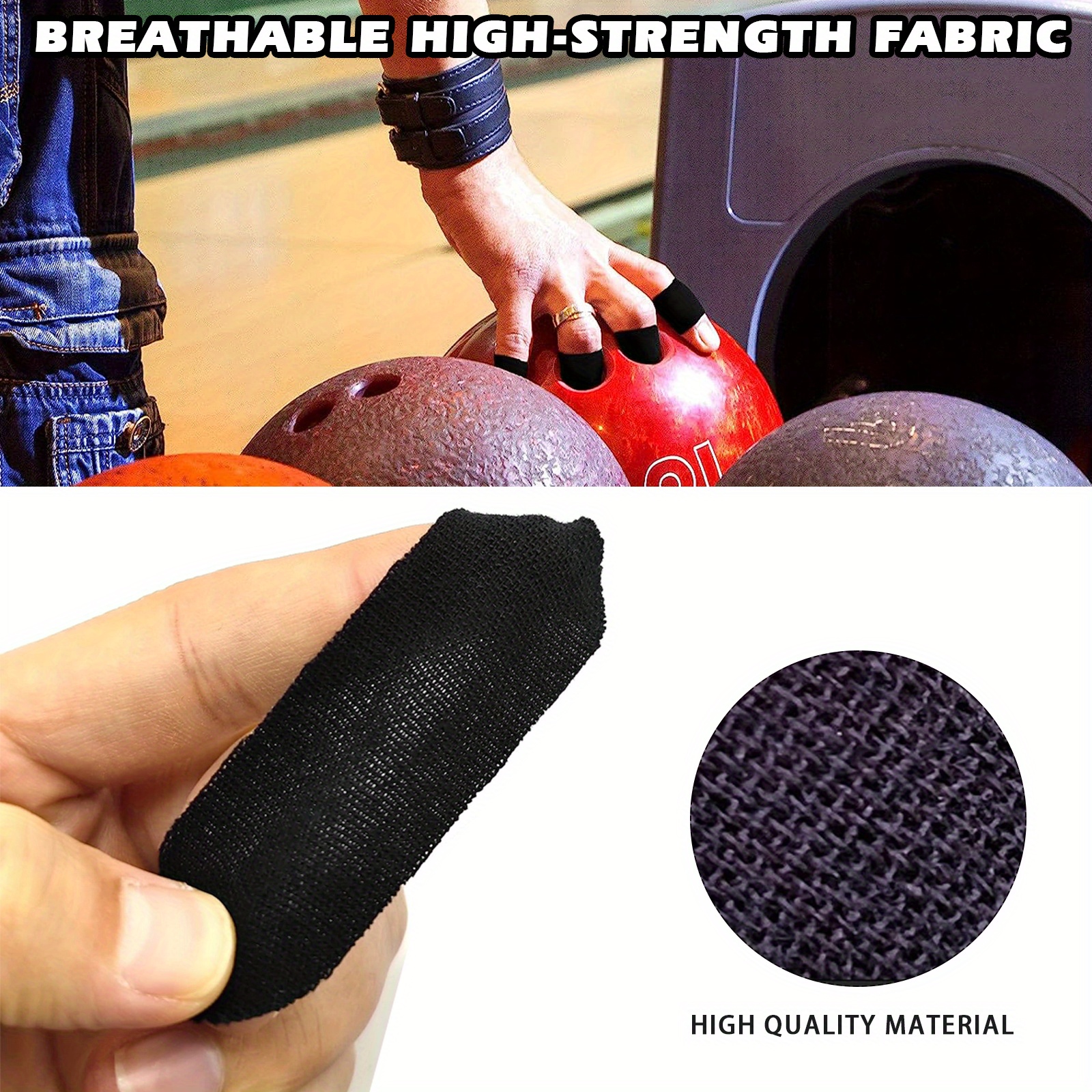 10pcs Protective Bowling Thumb And Finger Tape With Elastic Performance ...