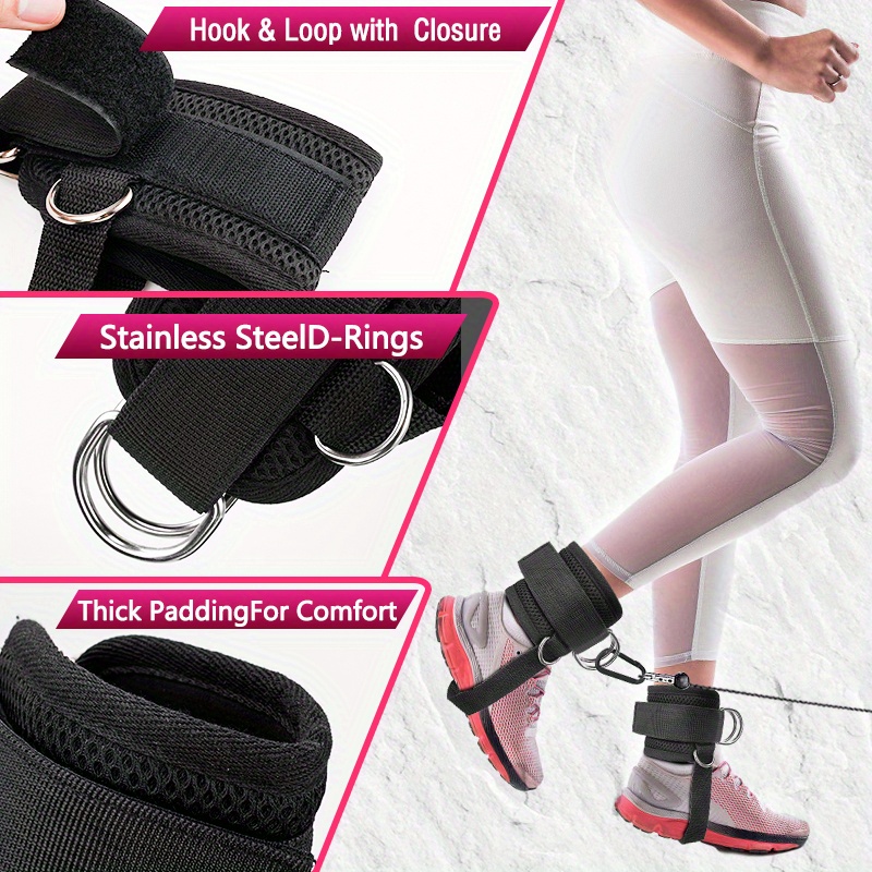 ankle straps cable machine d ring ankle cuffs adjustable - Temu