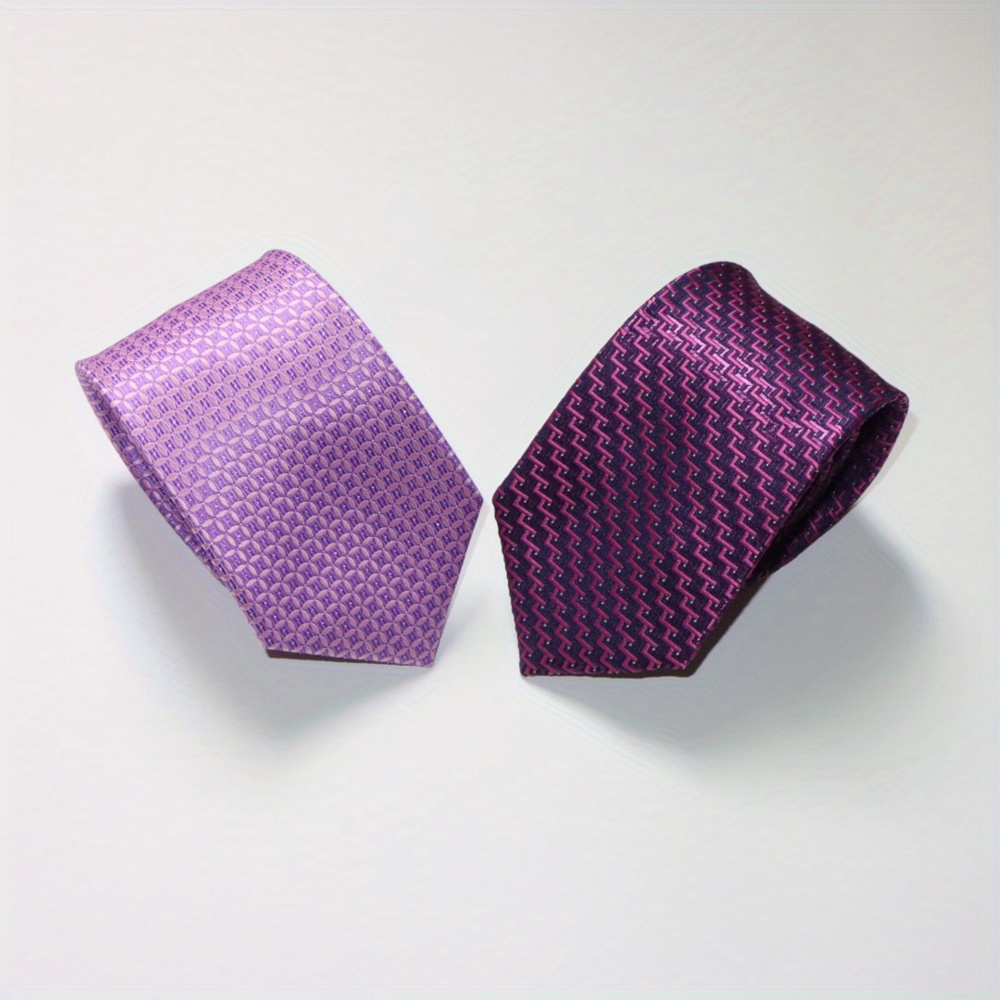 Mens Classic Striped Pattern Jacquard Neck Ties Soft Daily Formal ...